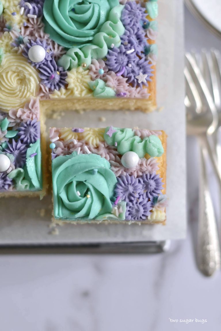 Simple Homemade Vanilla Snack Cake ~ two sugar bugs