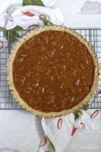 Biscoff Caramel Tart with a Biscoff Shortbread Crust ~ two sugar bugs