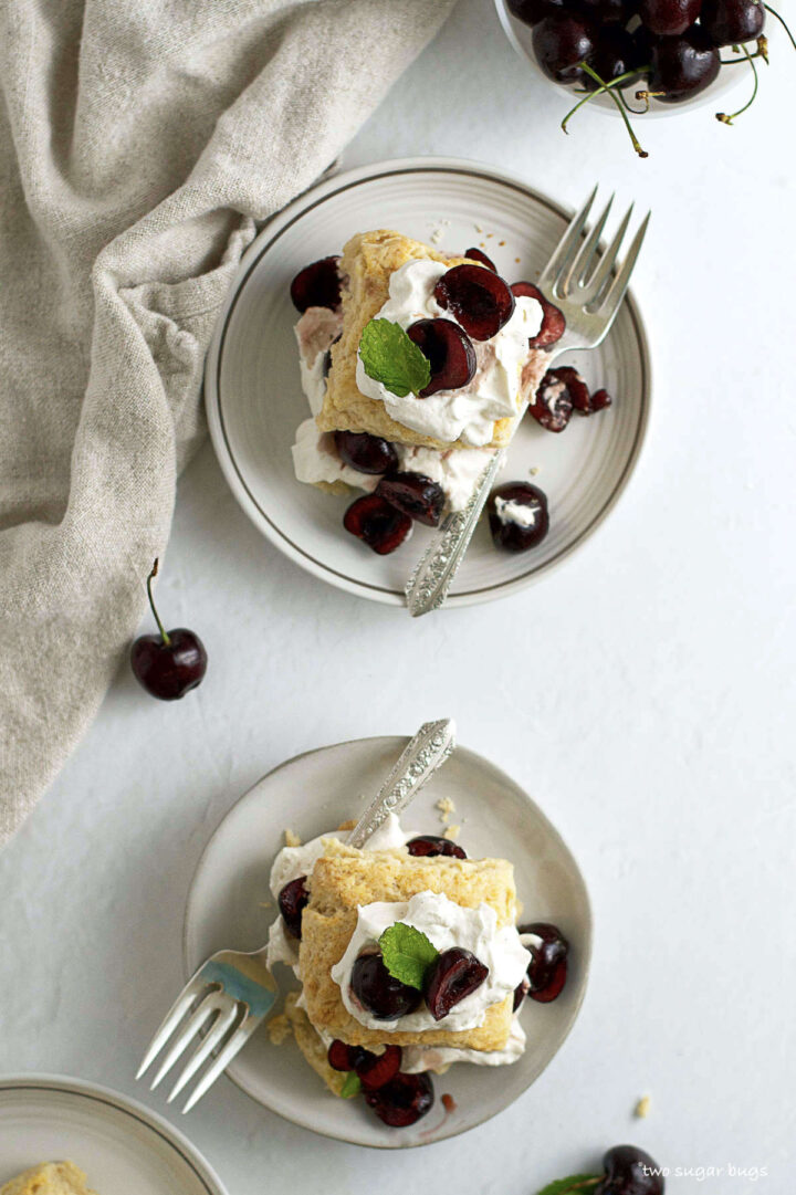 Cherry Shortcake with Vanilla Biscuits (and Vanilla Whipped Cream)