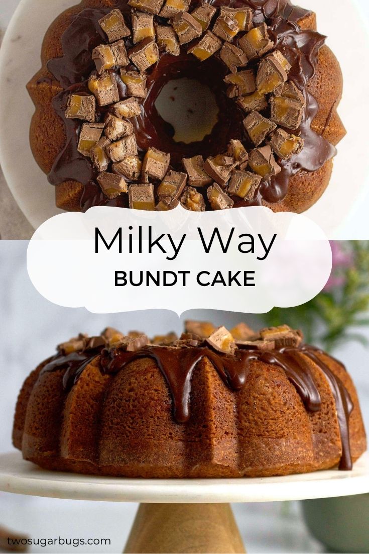 Milky Way Cake with Milk Chocolate Ganache ~ two sugar bugs