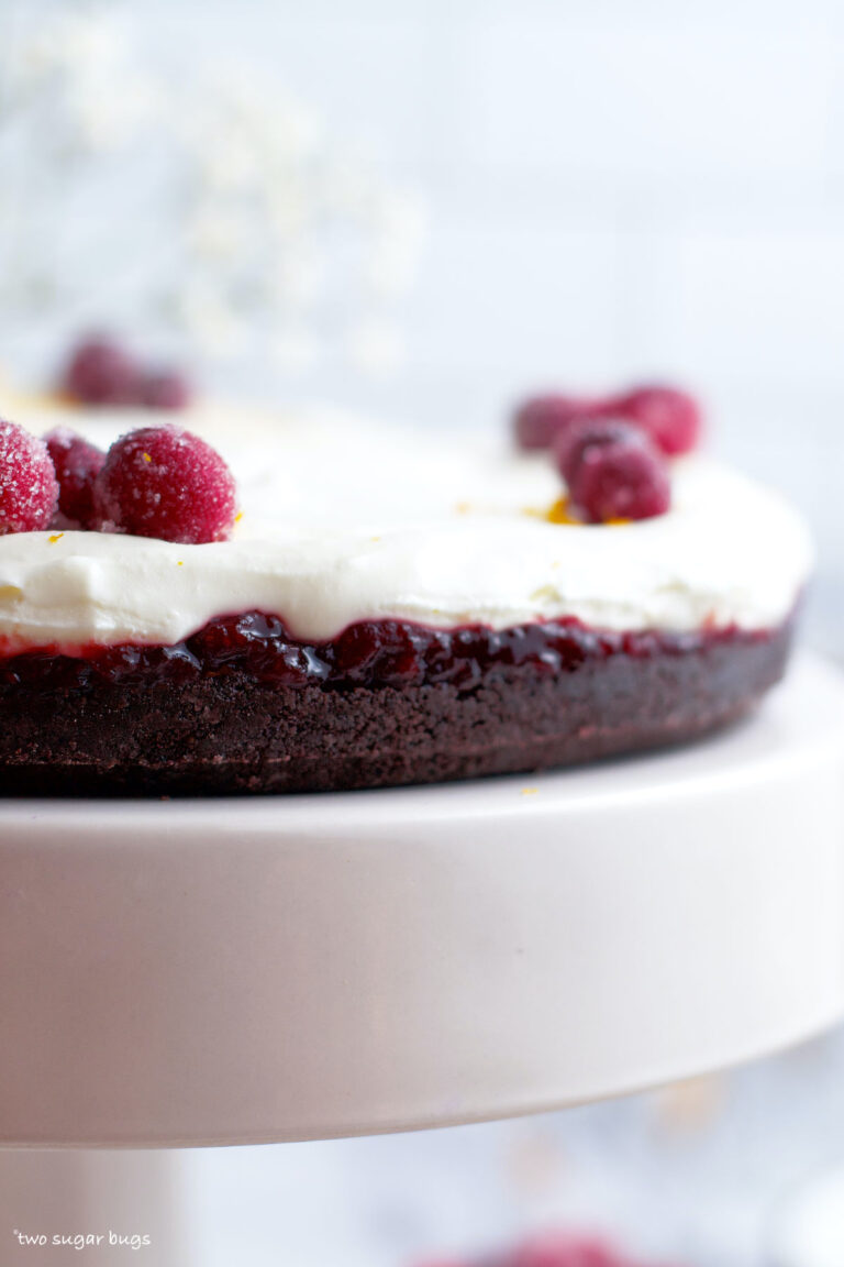 White Chocolate Cranberry Tart {no bake recipe} ~ two sugar bugs