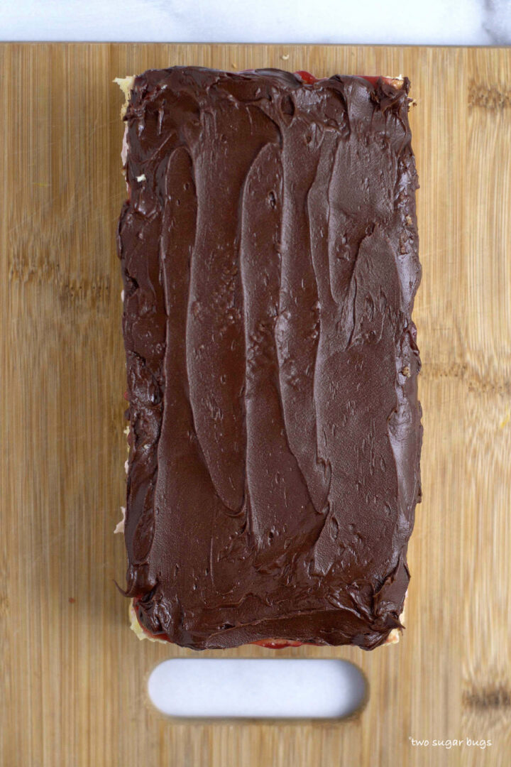 Raspberry Opera Cake ~ two sugar bugs