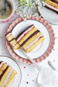 Raspberry Opera Cake ~ two sugar bugs