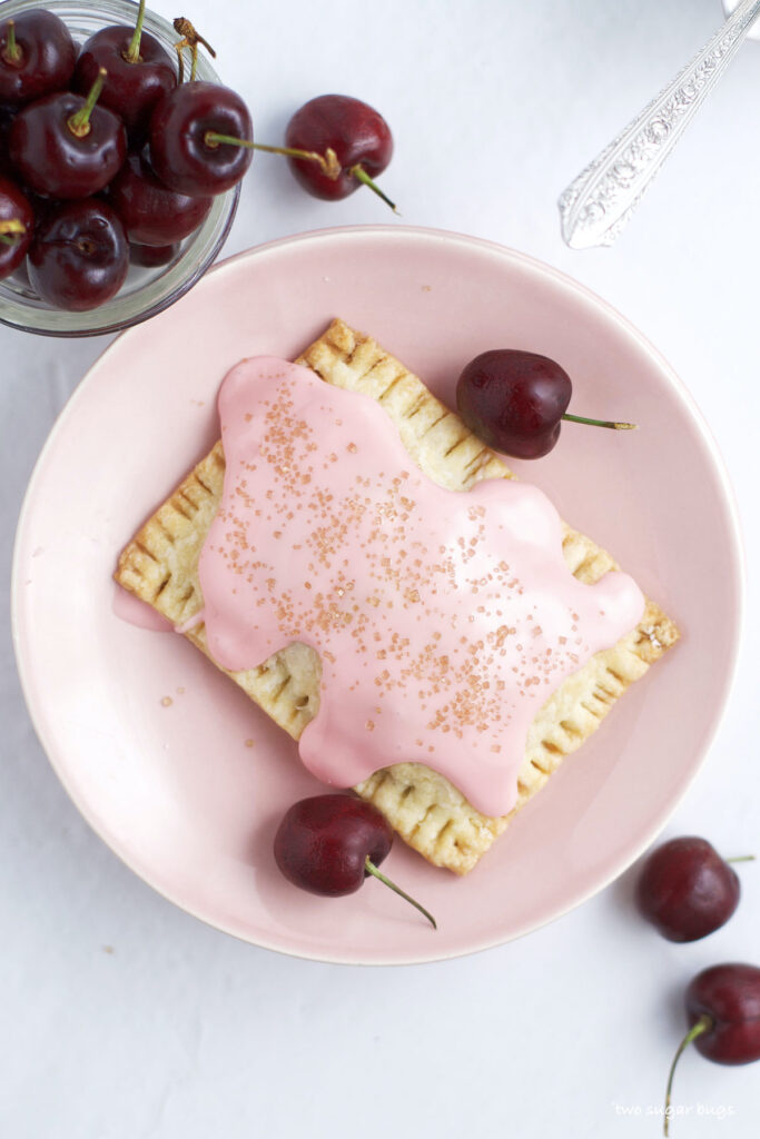 Homemade Cherry Pop Tarts ~ two sugar bugs