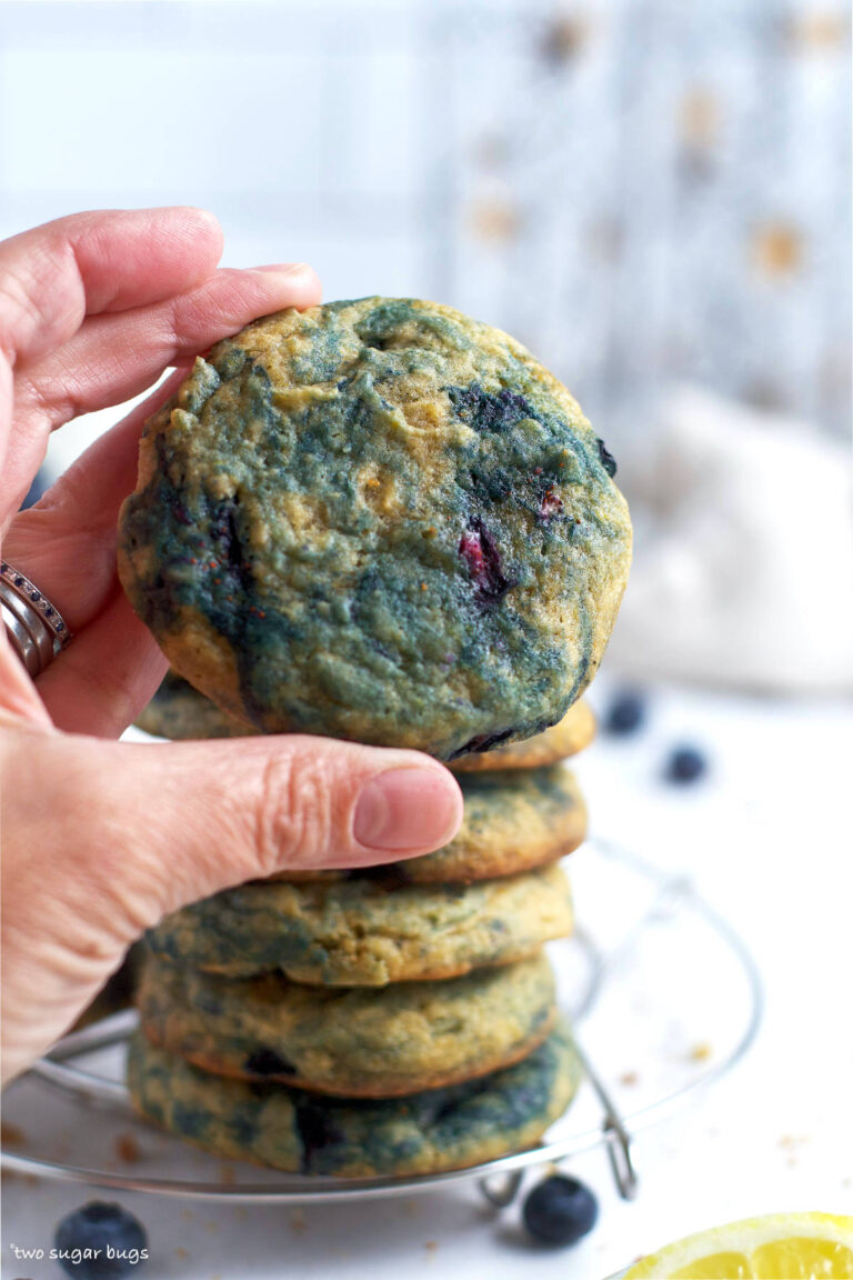 Lemon Blueberry Cookies {No Chill} ~ two sugar bugs