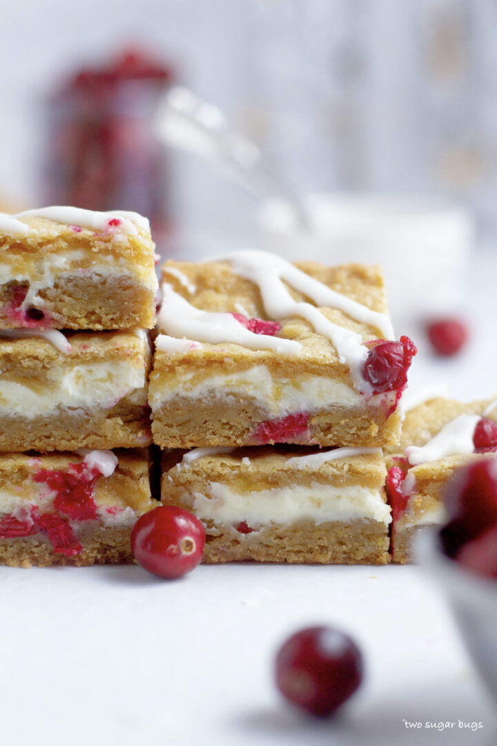Lemon Cranberry Bars ~ two sugar bugs