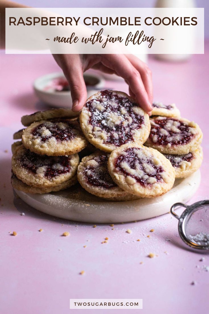The Best Raspberry Crumble Cookies ~ two sugar bugs