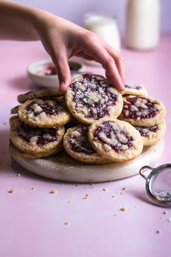 The Best Raspberry Crumble Cookies ~ two sugar bugs