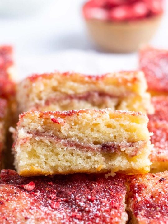 Brown Sugar Snack Cake Bars Recipe - two sugar bugs