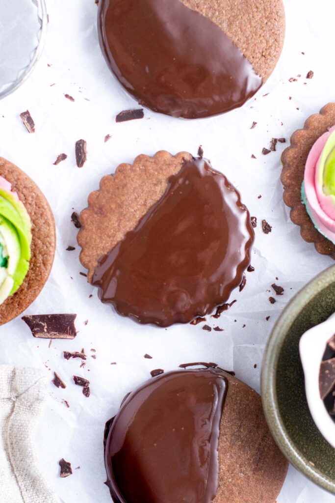 Soft and Thick Chocolate Cut Out Cookies ~ two sugar bugs