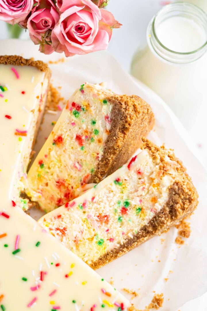 Creamy Birthday Cheesecake ~ two sugar bugs