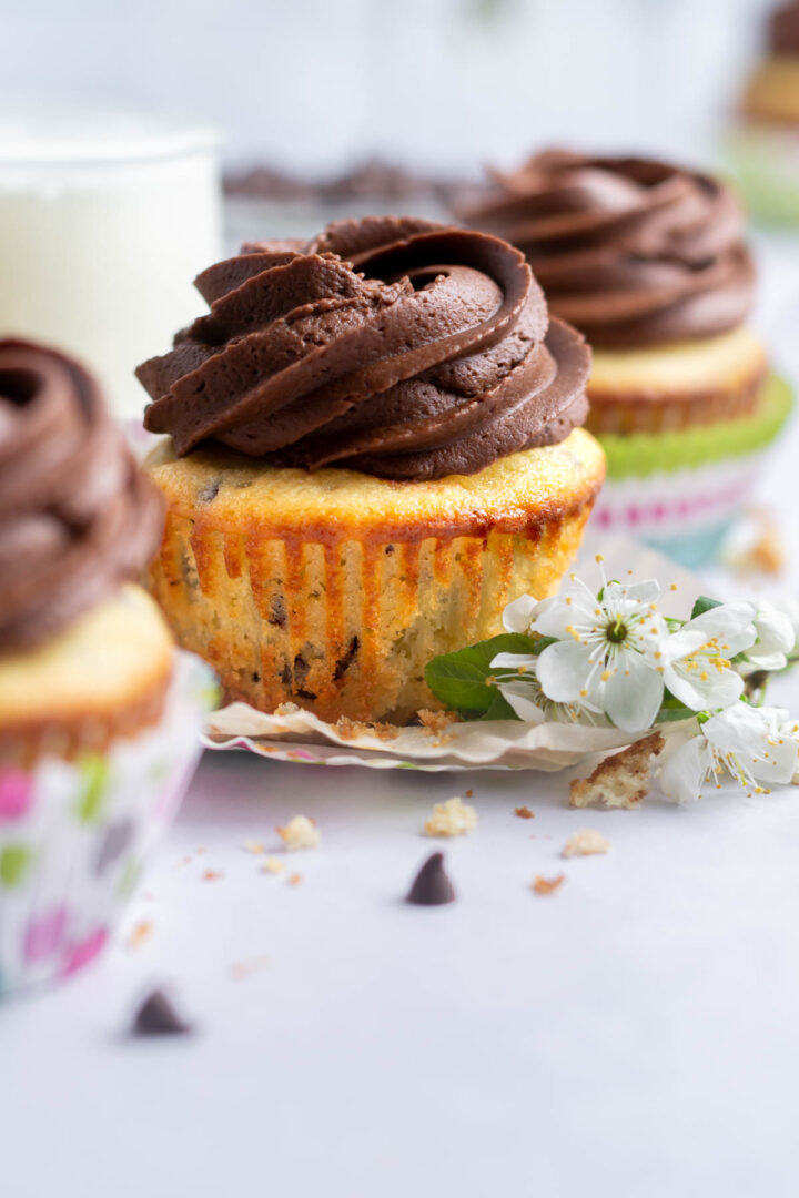 Easy Chocolate Chip Cupcakes ~ two sugar bugs