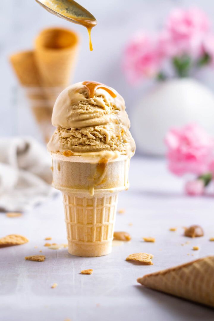 Creamy Butterscotch Ice Cream ~ two sugar bugs