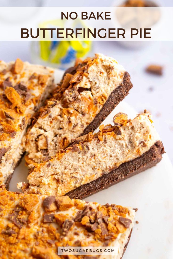 Butterfinger Pie ~ two sugar bugs