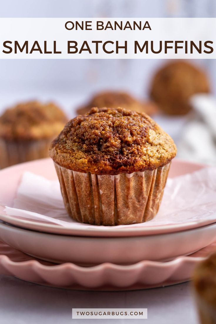 Small Batch Banana Muffins {one banana } ~ two sugar bugs