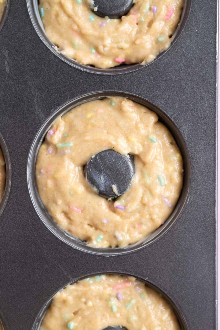 Baked Sprinkle Donuts ~ two sugar bugs