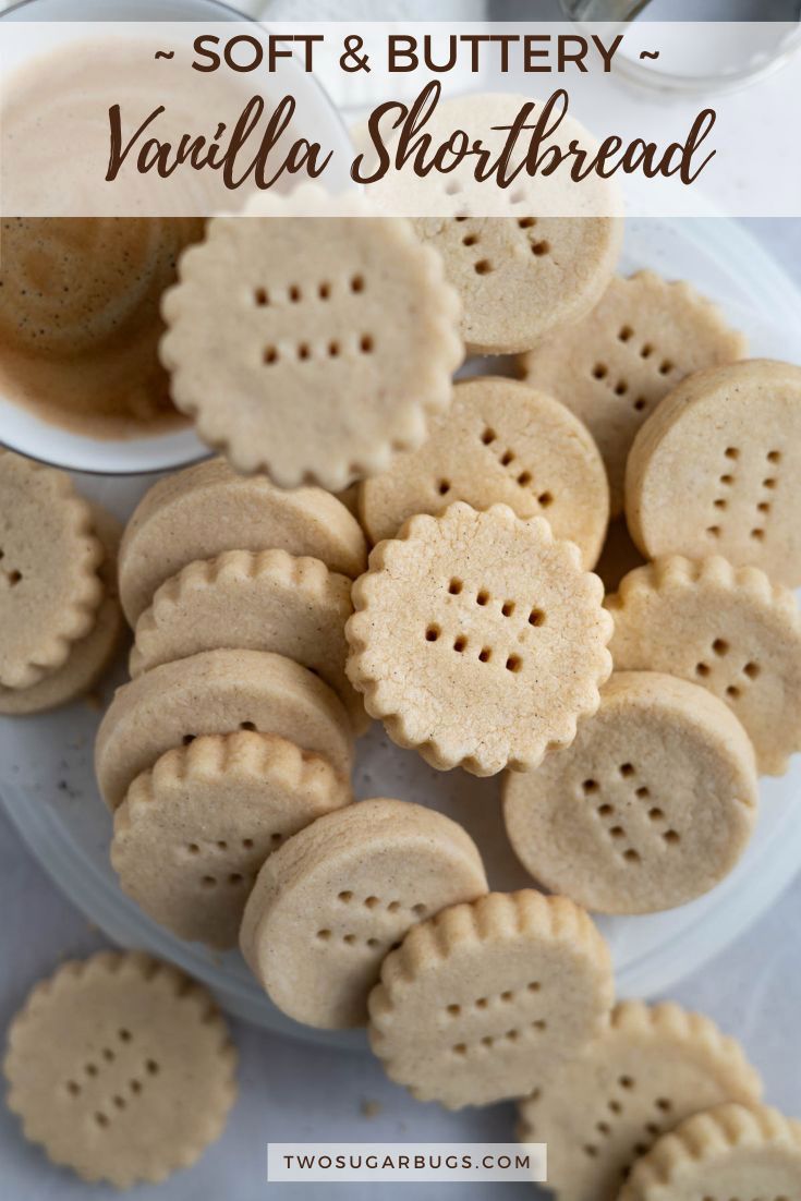 Buttery Vanilla Shortbread Cookies ~ two sugar bugs