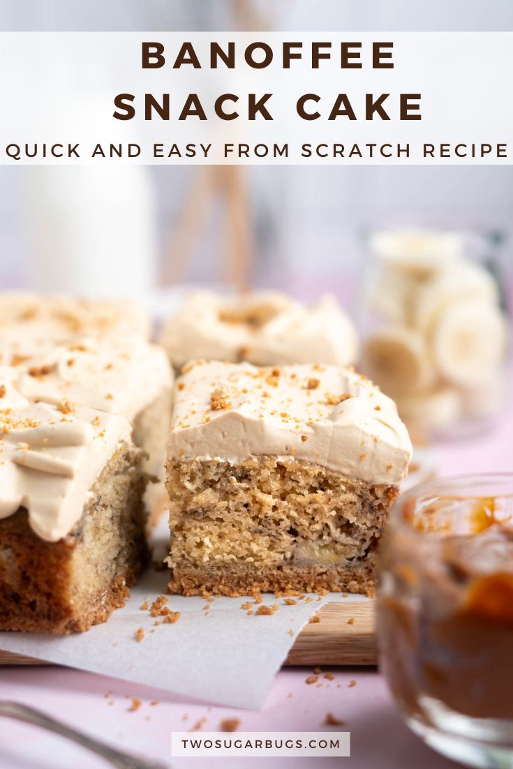 Easy Banoffee Cake ~ two sugar bugs