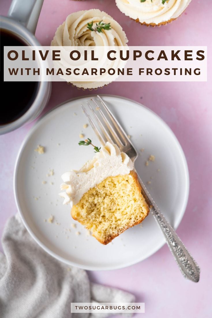 Easy Olive Oil Cupcakes ~ two sugar bugs