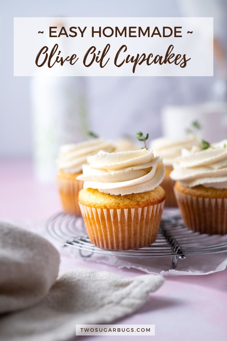 Easy Olive Oil Cupcakes ~ two sugar bugs