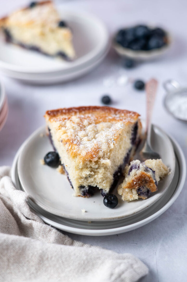 Blueberry Ricotta Cake with Crumb Topping ~ two sugar bugs