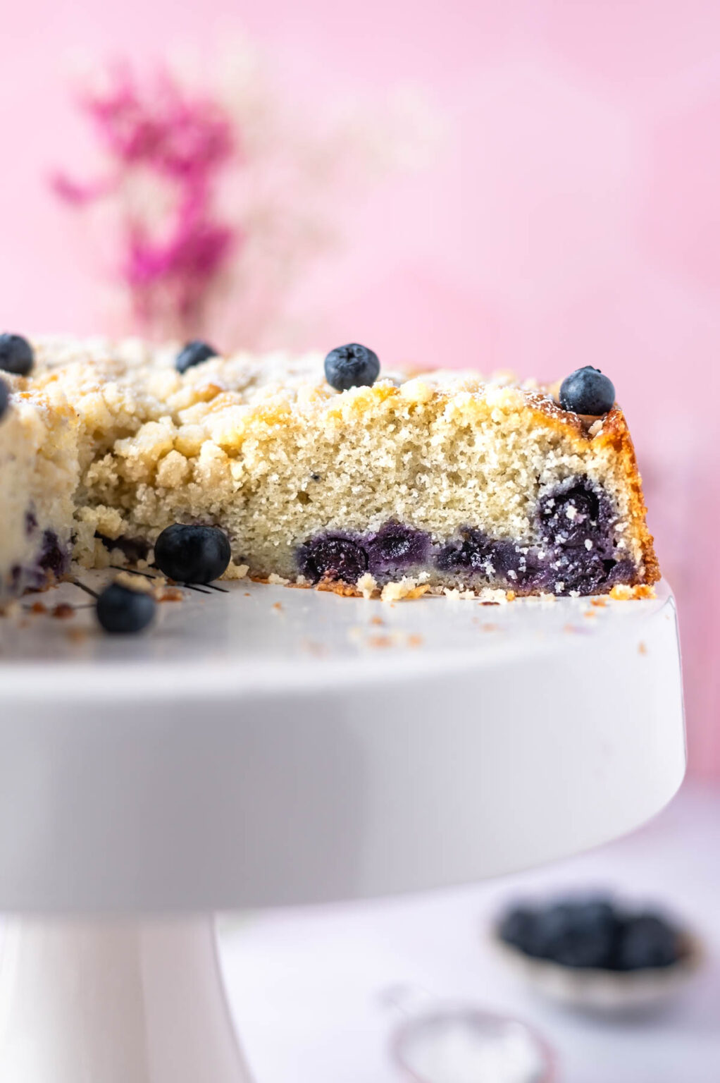 Blueberry Ricotta Cake with Crumb Topping ~ two sugar bugs