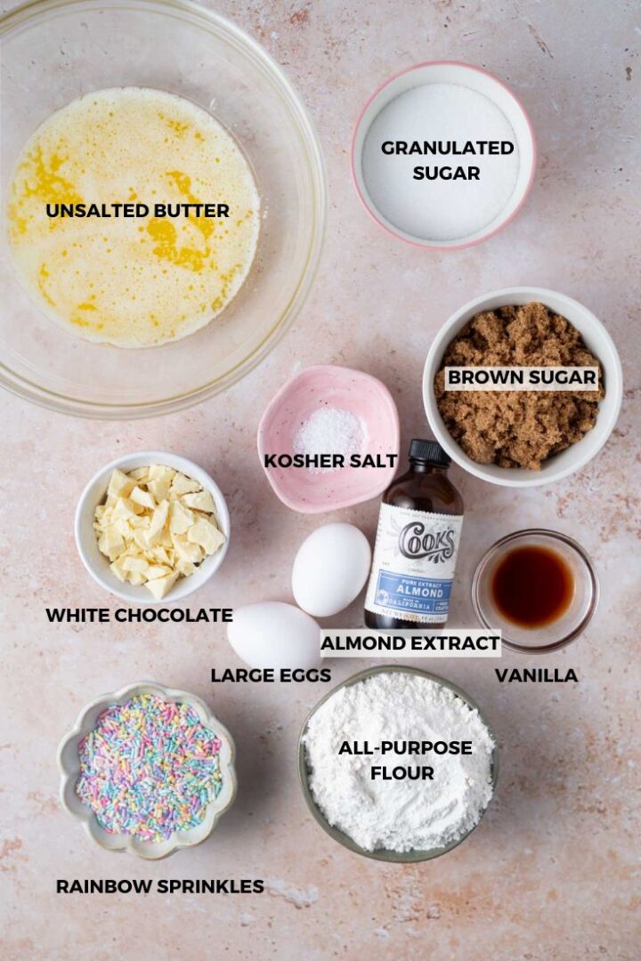 One Bowl Birthday Cake Blondies ~ two sugar bugs