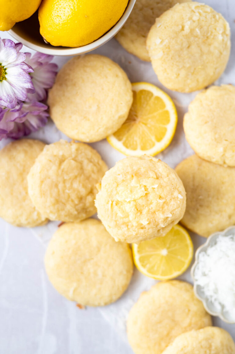 Soft Lemon Coconut Cookies {no chill} ~ two sugar bugs