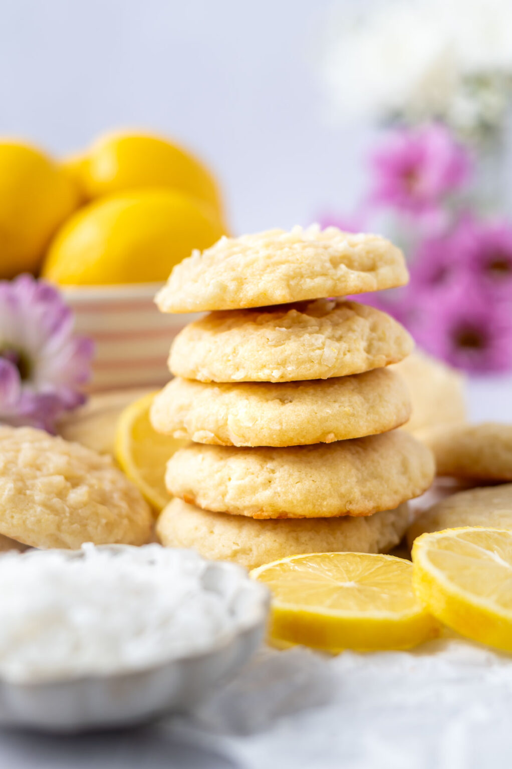 Soft Lemon Coconut Cookies {no chill} ~ two sugar bugs
