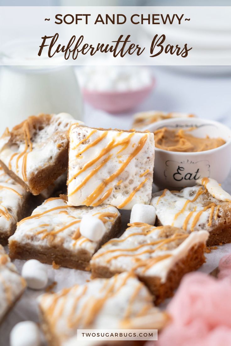 Easy Fluffernutter Bars {One Bowl} ~ two sugar bugs