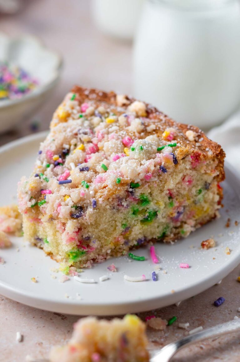 Easy One Layer Sprinkle Cake ~ two sugar bugs