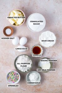 Easy One Layer Sprinkle Cake ~ two sugar bugs