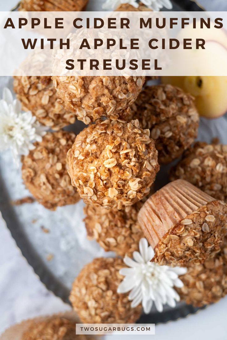 Apple Cider Muffins with Apple Cider Streusel ~ two sugar bugs