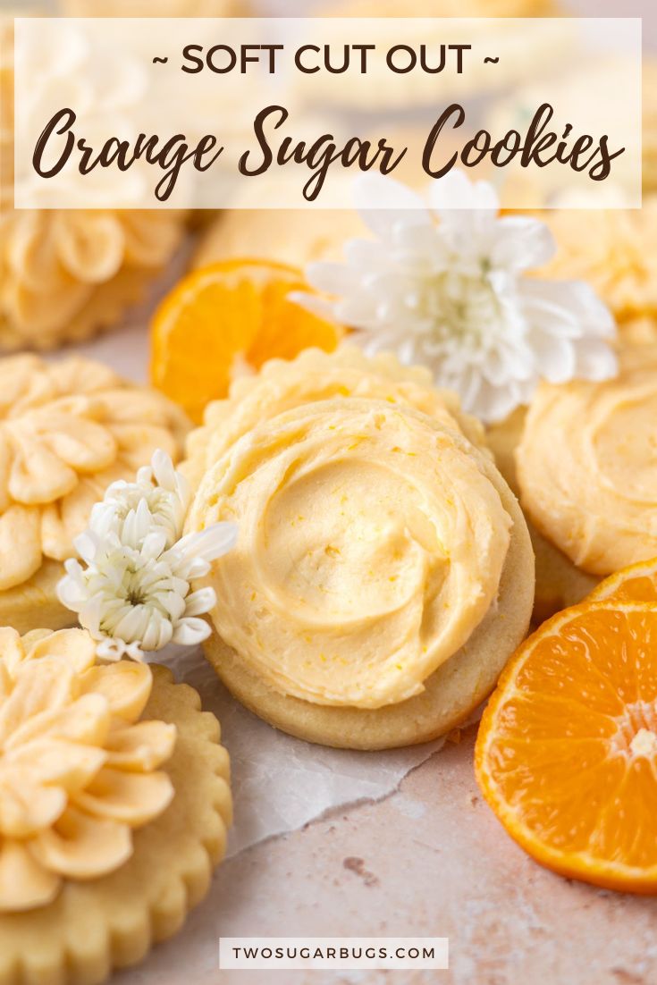 Soft Orange Sugar Cookies {Cut Out} ~ two sugar bugs