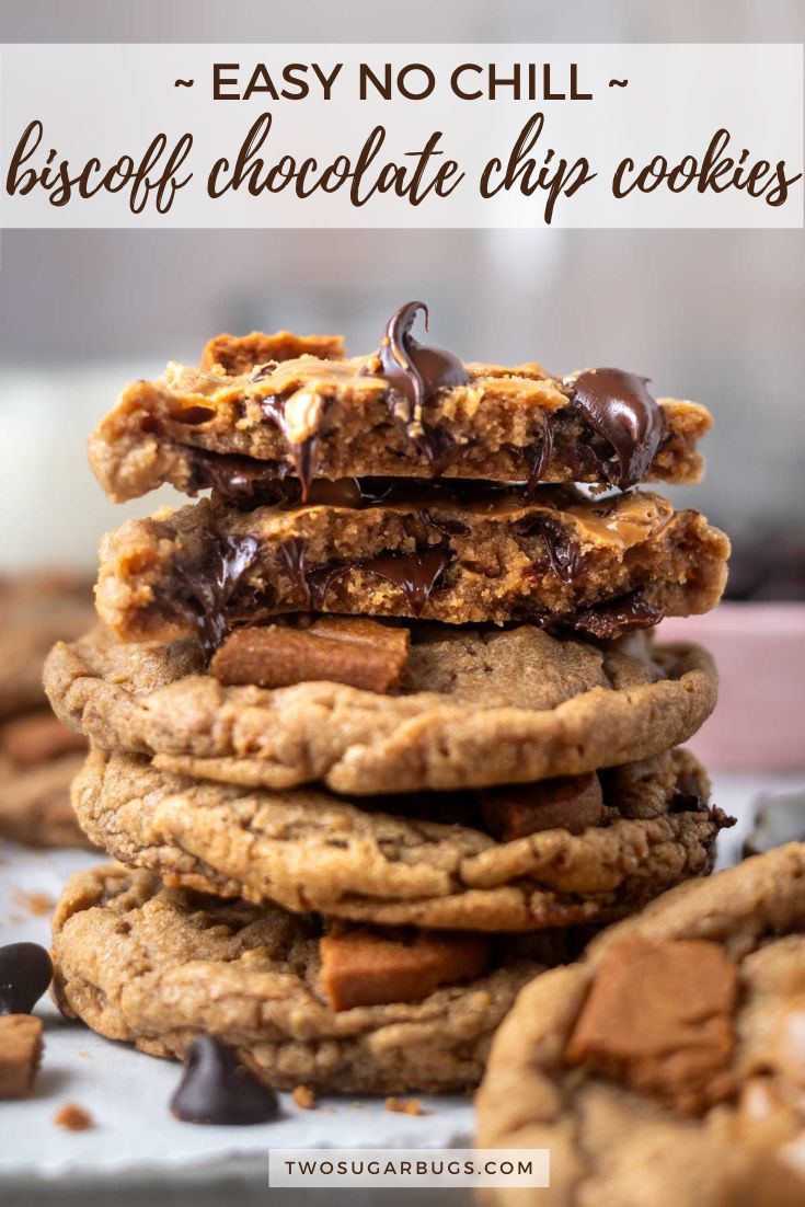 Bakery Style Biscoff Chocolate Chip Cookies ~ two sugar bugs