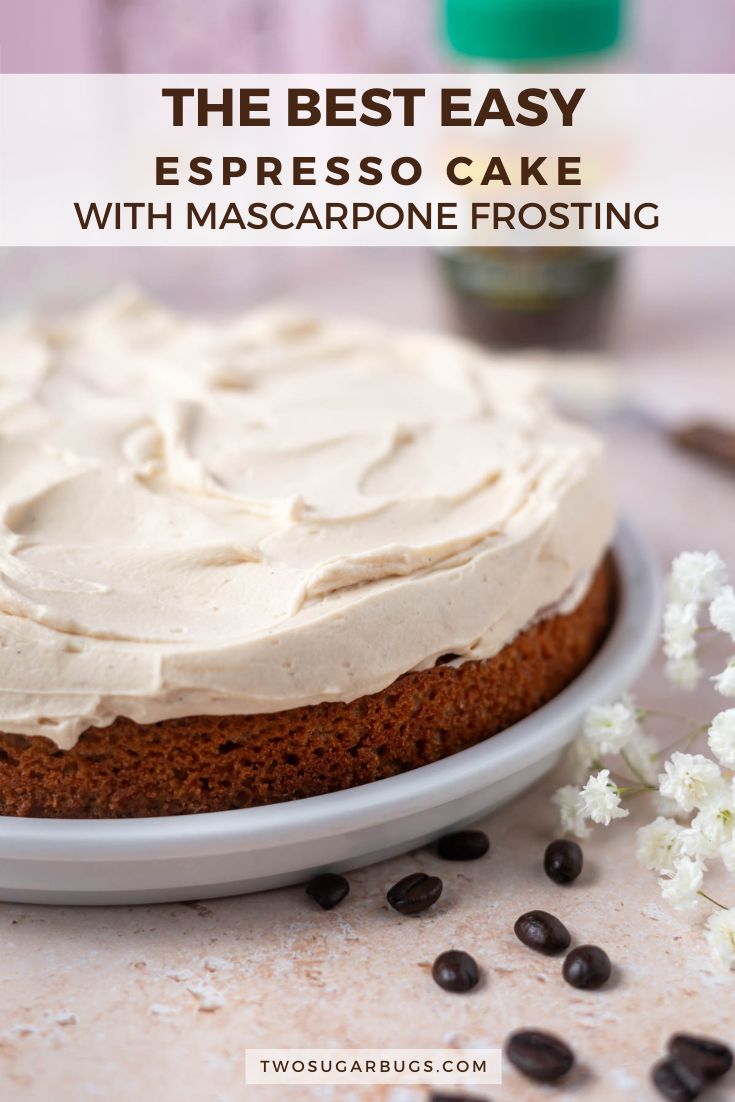 Simple Fluffy Espresso Cake ~ two sugar bugs