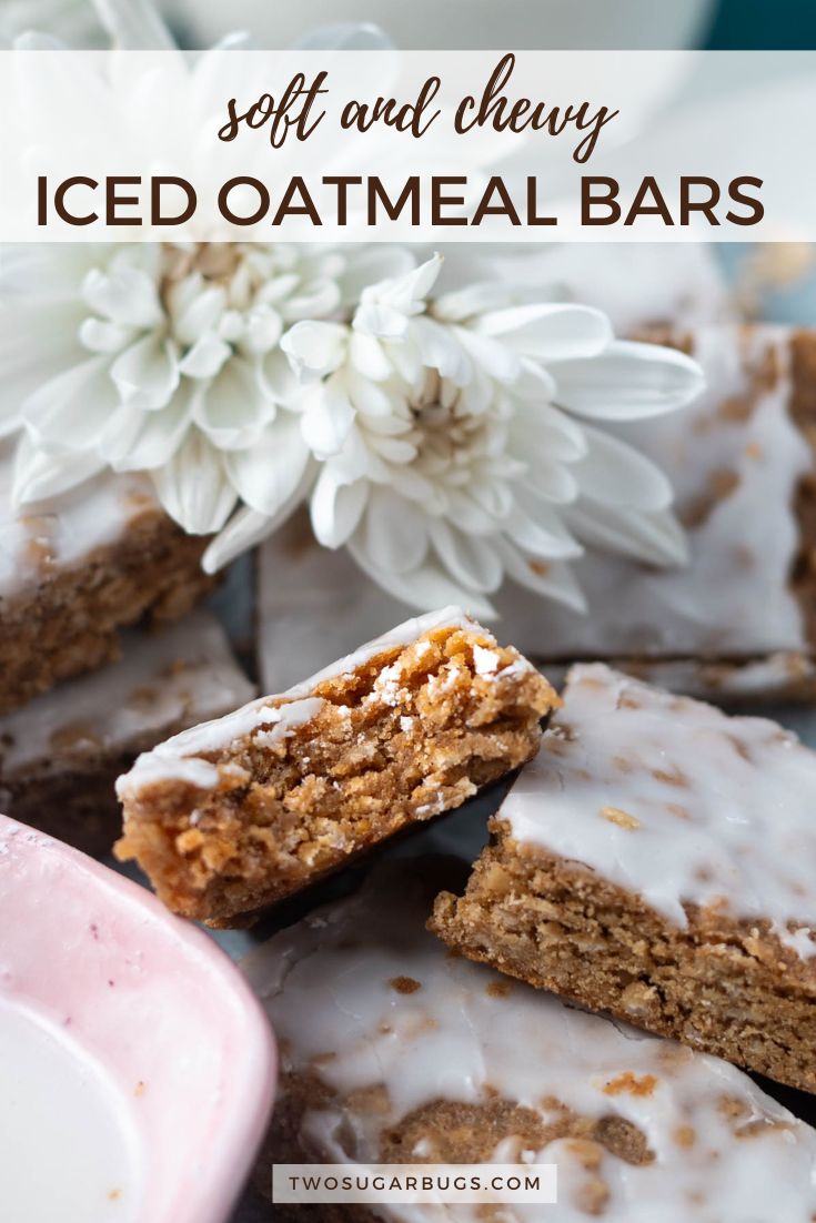 Simple Iced Oatmeal Bars ~ two sugar bugs