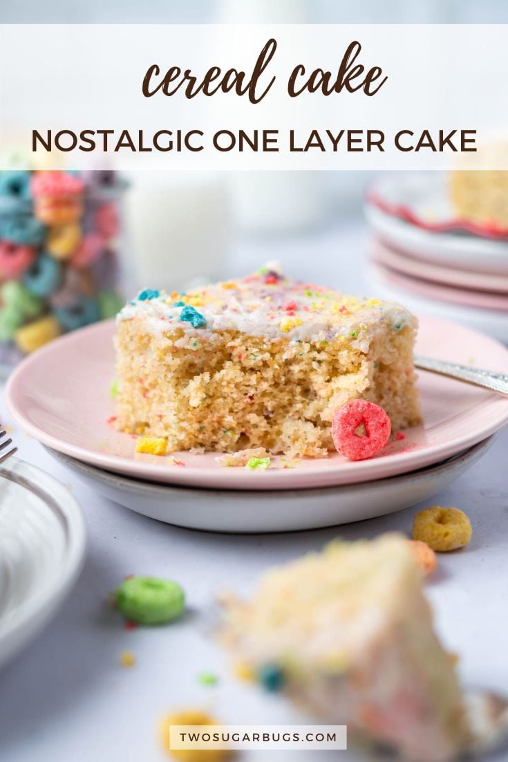 Simple One Layer Cereal Cake ~ two sugar bugs